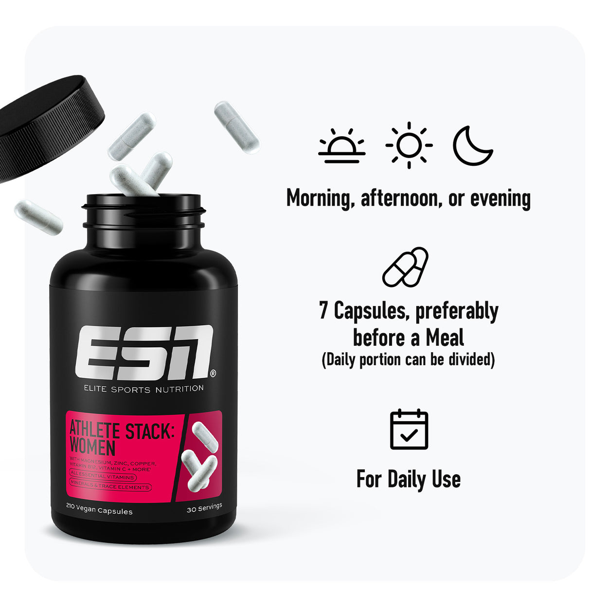 ESN Athlete Stack:Women | All vitamins for female athletes